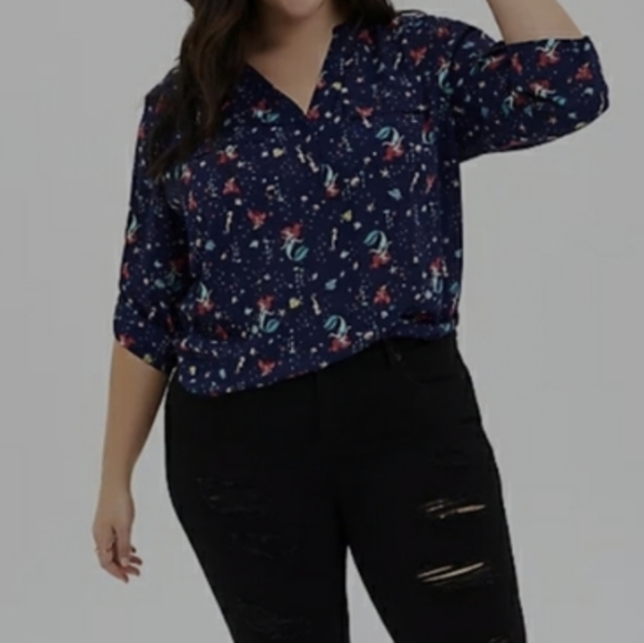 Disney | Tops | Disney Princess The Little Mermaid Blouse | Poshmark